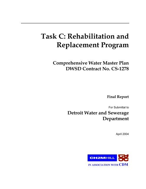 Task C: Rehabilitation and Replacement Program - Detroit Water ...