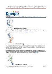 Die fünf Kneipp-Elemente - Kneipp-verein-donauwoerth.de