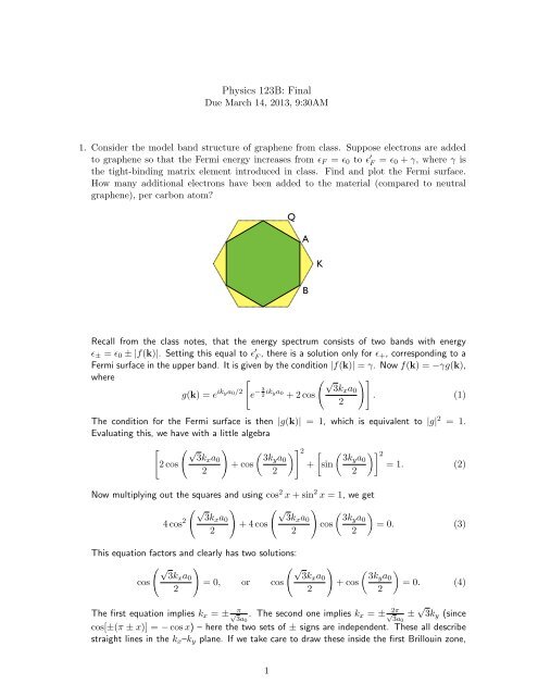 solutions - Physics Department, UCSB