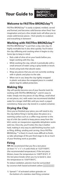 Fast Fire Bronzclay - Metal Clay Academy