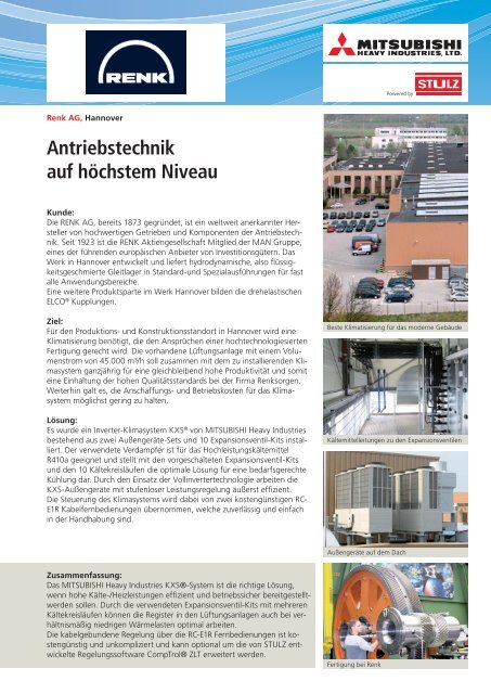 STULZ Referenz Renk Hannover - Stulz GmbH