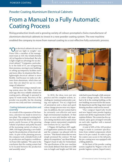 from a Manual to a fully automatic coating process - WAGNER-Group