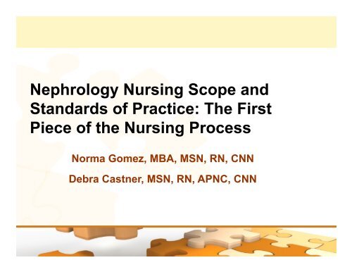 Nephrology Nursing Scope and Standards of Practice - American ...