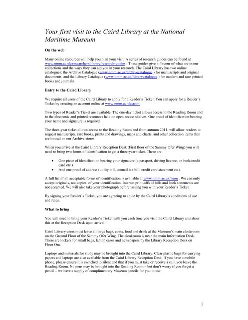 Your first visit to the Caird Library at the National Maritime Museum