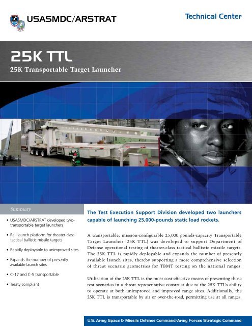 25K TTL - Space and Missile Defense Command - U.S. Army