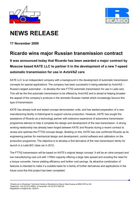Ricardo wins major Russian transmission contract.pdf