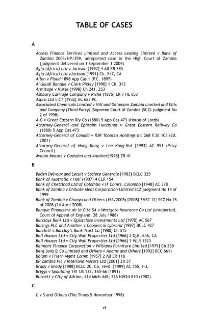 Table of cases - PULP