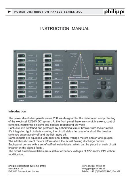 INSTRUCTION MANUAL - Philippi