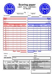 CSMAA Kickboxing Curriculum