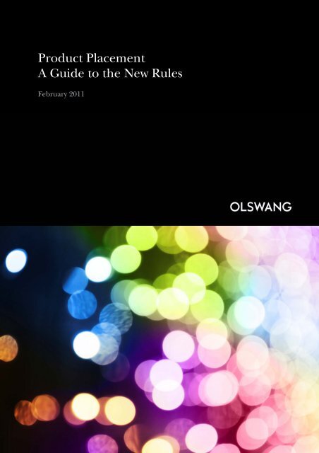 Product Placement A Guide to the New Rules - Olswang