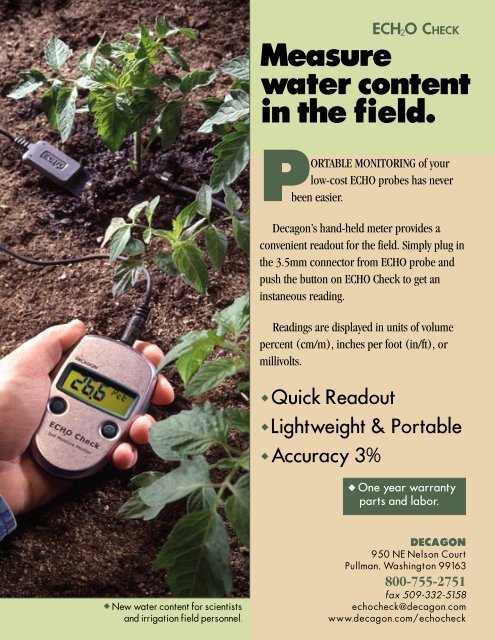 ECH2OCheck.pdf Ech2o Check Information Sheet. Download now.