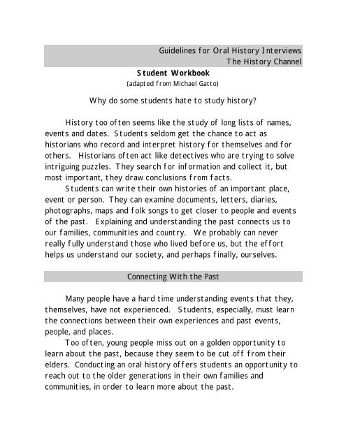 Guidelines for Oral History Interviews The ... - Veterans in Maine