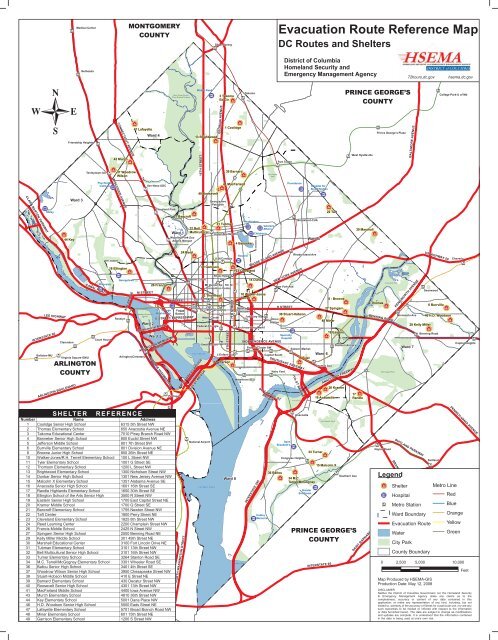 Evacuation Route Reference Map - Ward 3 - Homeland Security and ...