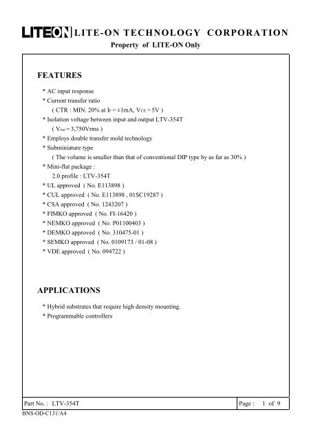 LITE-ON TECHNOLOGY CORPORATION - Micros