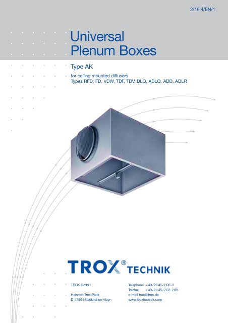 Universal Plenum Boxes - Trox