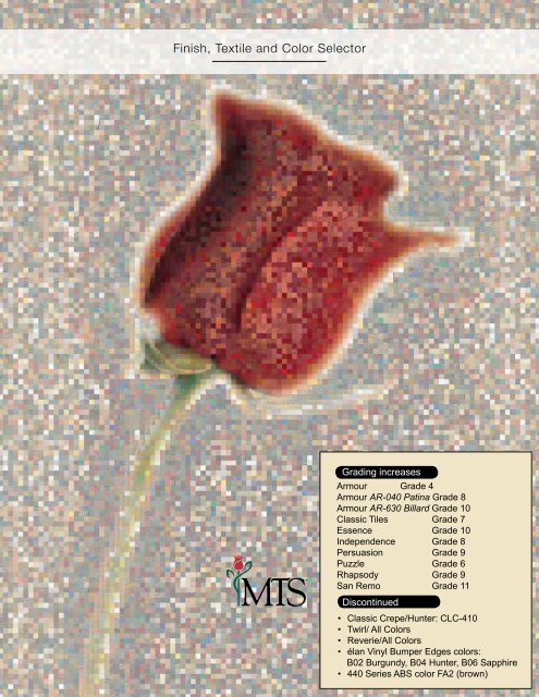 Finish, Textile and Color Selector - MTS Seating