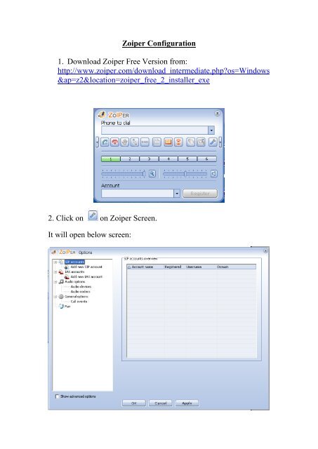 Zoiper Configuration - MyNetFone