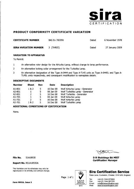 sira • CERTIFICATION PR