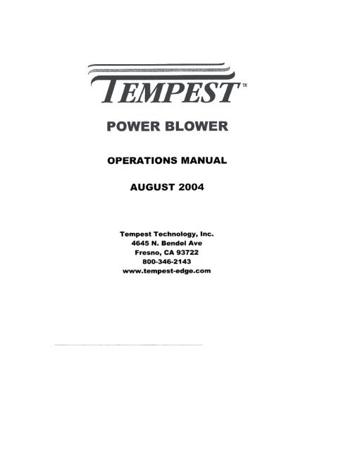 Tempest Blower