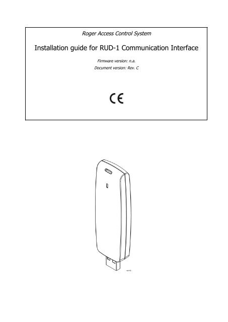 RUD-1 Installation guide Rev. C - Roger