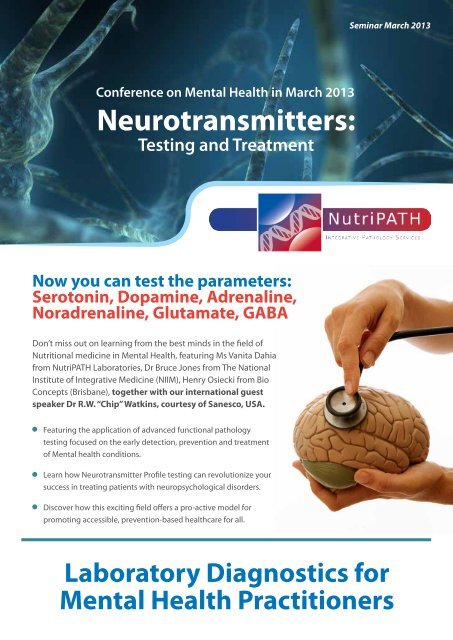 Neurotransmitters: - NutriPATH