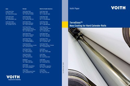 TerraGlossâ ¢ New Coating for Hard Calender Rolls - Voith
