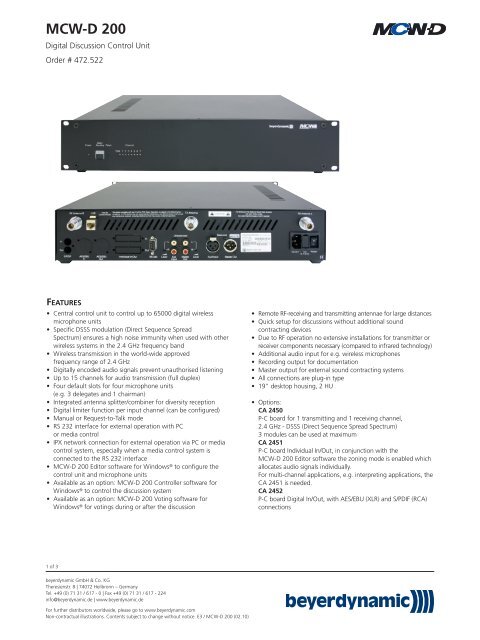 MCWD200_DB_E_A3.pdf - Beyerdynamic