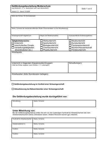 Merkblatt: Mutterschutz bei beruflichem Umgang mit Kindern - LWL