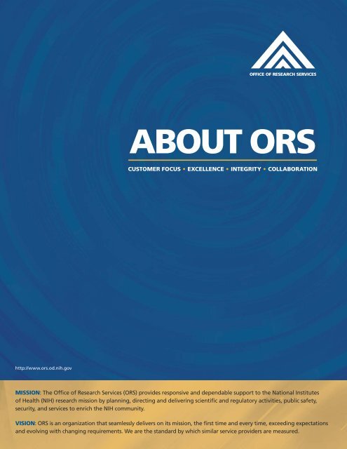 About ORS - ORS - National Institutes of Health