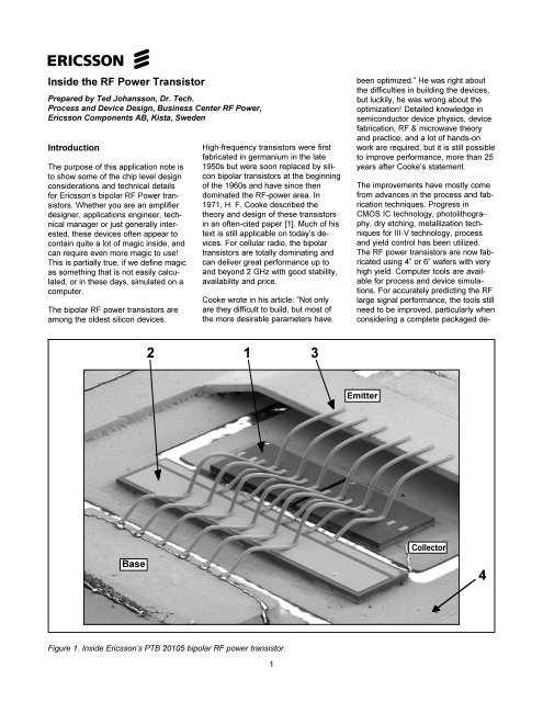 Inside the RF Power Transistor