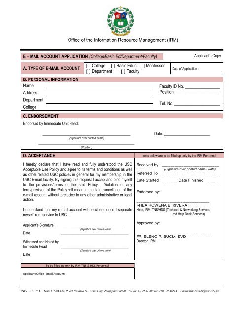 IRM - University of San Carlos