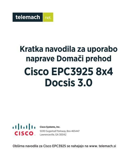 Cisco EPC3925 8x4 Docsis 3.0 - Telemach