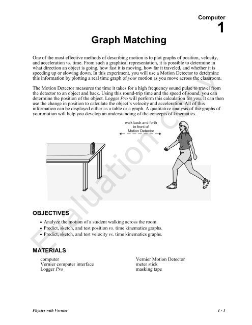 01 Graph Matching - Vernier Software & Technology