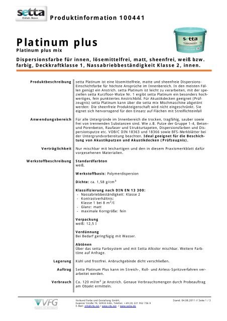 Platinum plus - Setta