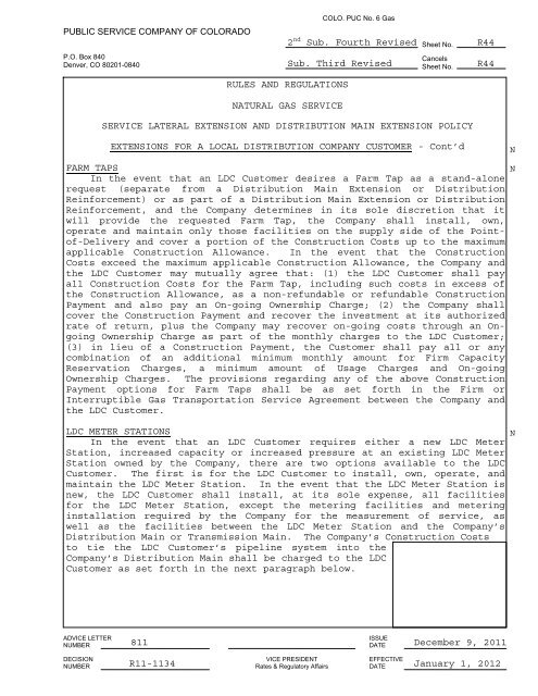 PUBLIC SERVICE COMPANY OF