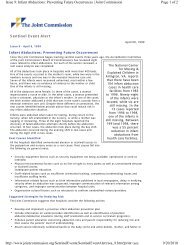 Sentinel Event Data Root Causes by Event Type ... - Joint Commission