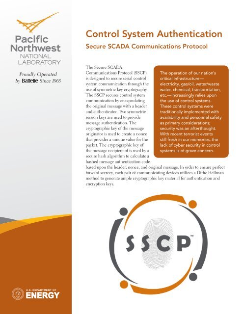 Secure SCADA Communications Protocol (SSCP) - Pacific ...