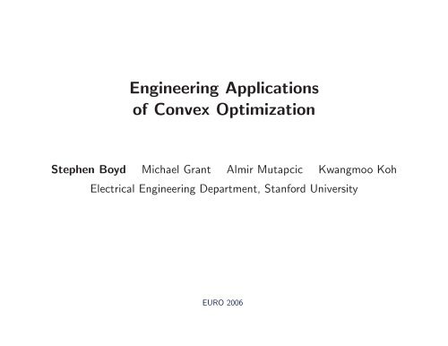 cvx examples - Department of Electronic & Computer Engineering