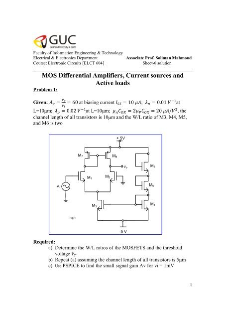 Solution - GUC - Faculty of Information Engineering & Technology