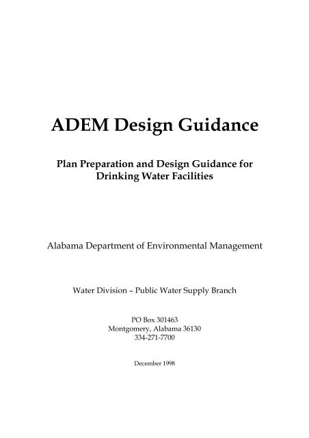 ADEM Design Guidance - Alabama Department of Environmental ...