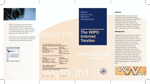 The WIPO Internet Treaties