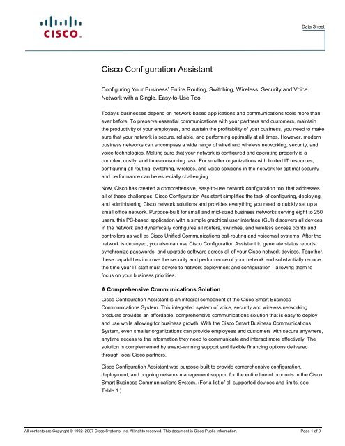 Cisco Configuration Assistant