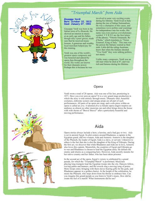 Verdi: "Triumphal March" from Aida - Classics for Kids