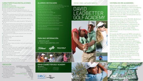 DAVID LEADBETTER GOLF ACADEMY - IMG Academy