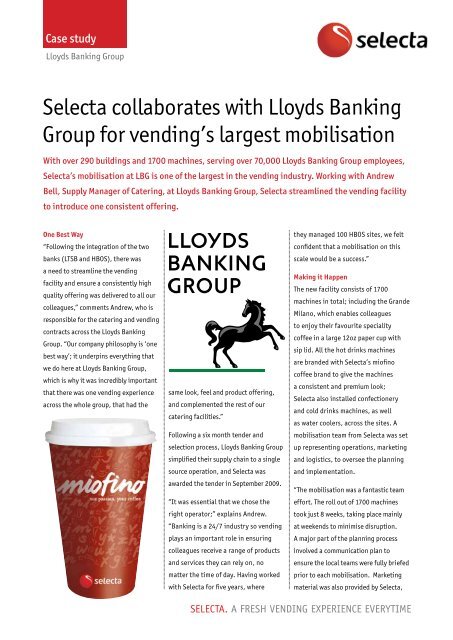 Read the full Lloyds Banking Group Case Study - Selecta