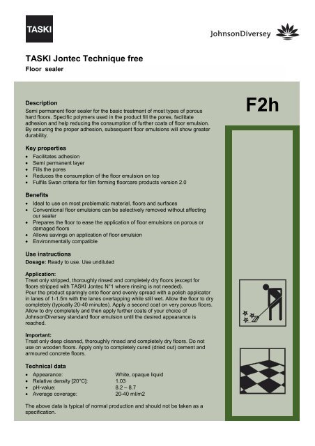 F2h TASKI Jontec Technique free
