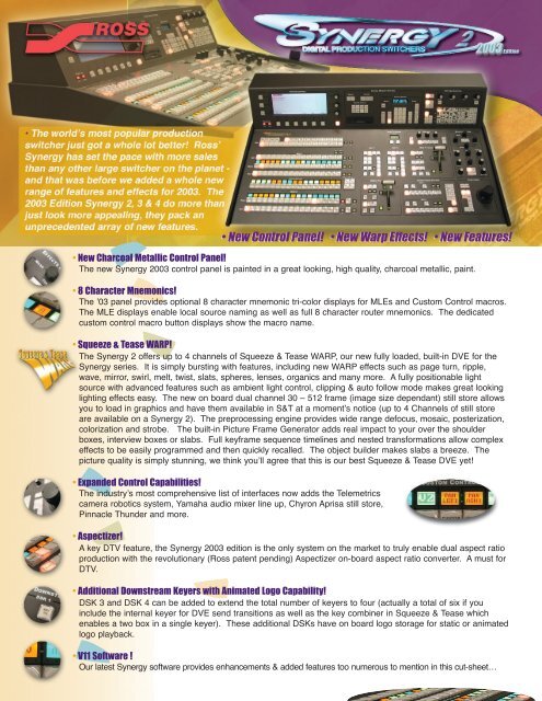 Synergy 2_Cut Sheet New