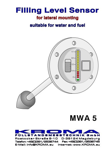 MWA 5 Filling Level Sensor - kroma