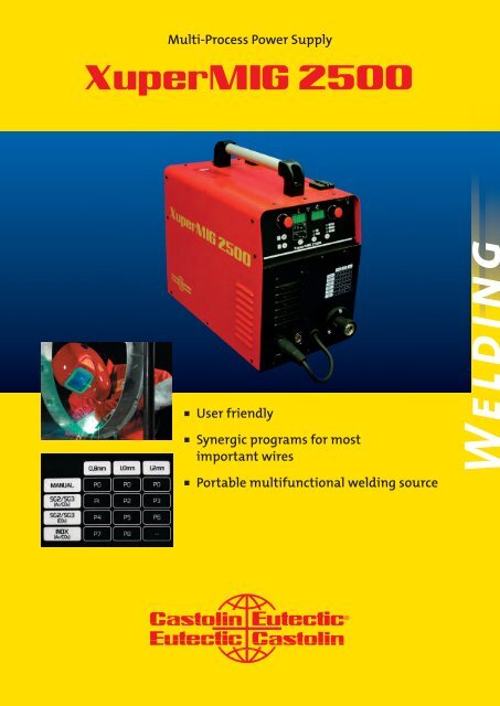 XuperMIG 2500 - The multifunctional Welding ... - Castolin Eutectic