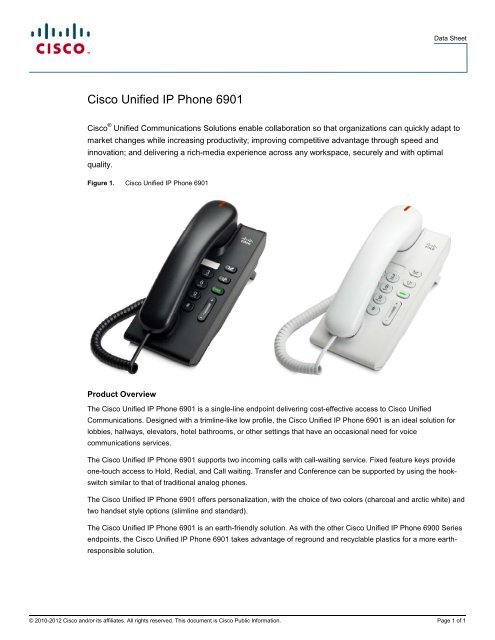 Cisco 6901 Data Sheet - IT Services